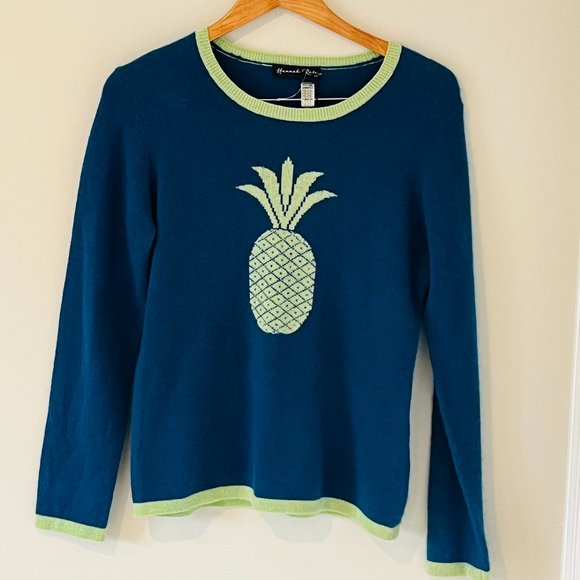 Hannah Rose | Sweaters | Hannah Rose Cashmere Intarsia Knit Sweater ...